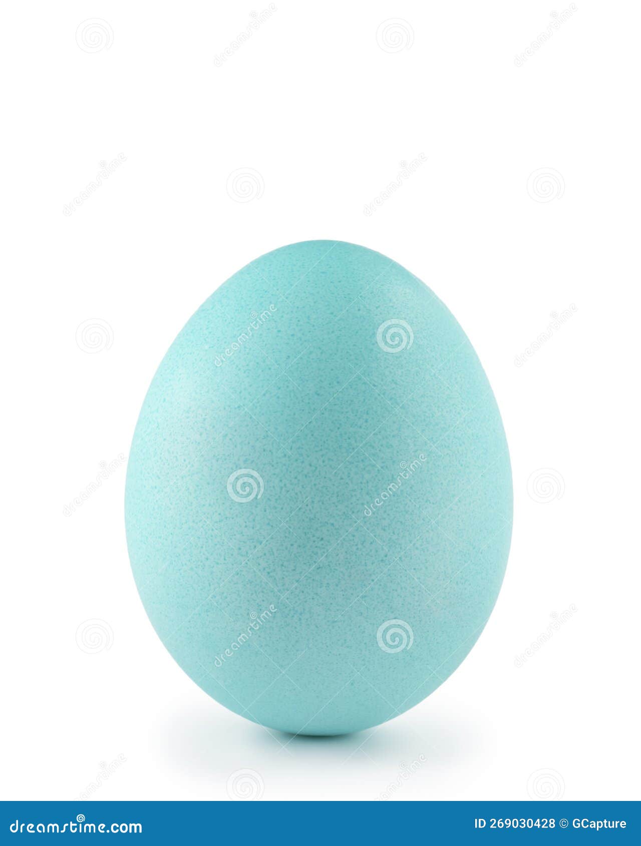 Azure Blue Easter Egg Isolated on White Background Stock Photo - Image ...