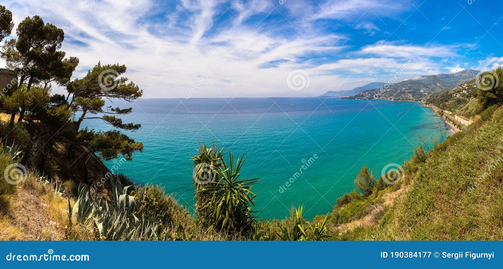 Azure coast in Italy stock image. Image of coast, azure - 190384177