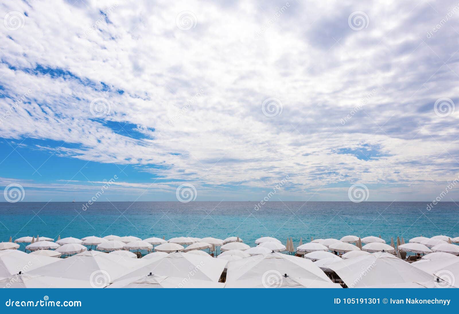 Azure coast in Nice. stock image. Image of french, blue - 105191301