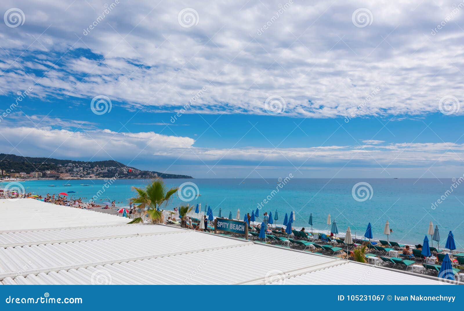 Azure coast in Nice. editorial photography. Image of nice - 105231067