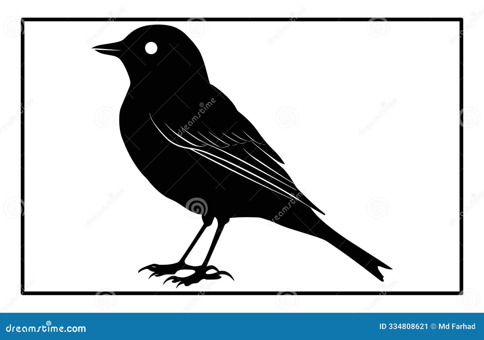 Azure Dollar Bird Silhouette, Azure Dollar Bird Hand Drawing Cartoon ...