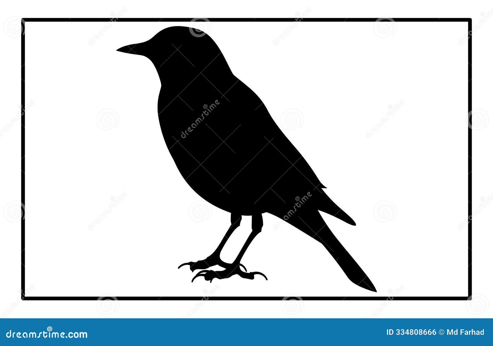 Azure Dollar Bird Silhouette, Azure Dollar Bird Hand Drawing Vector ...