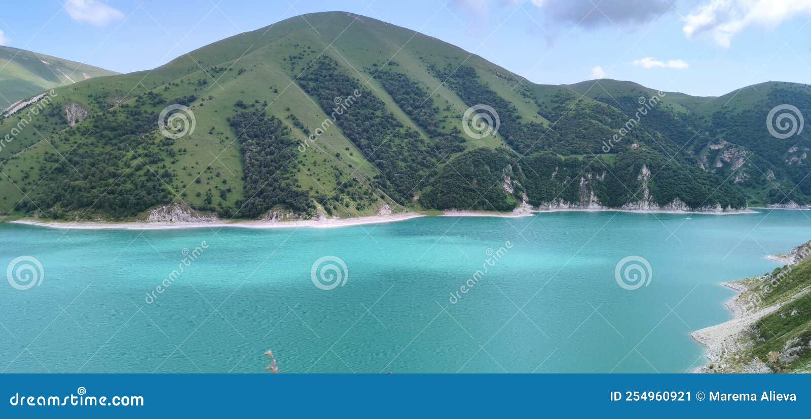 Azure Lake on the Background of Beautiful Mountains Stock Image - Image ...