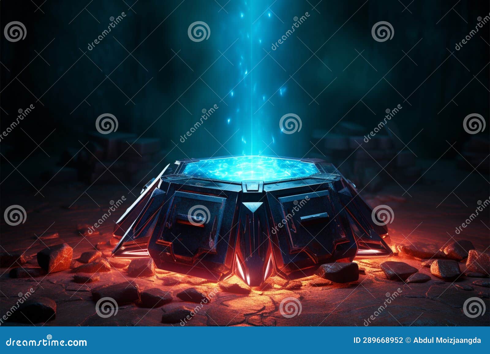 Azure Light Casts a Radiant Glow upon a Blackened Object Stock ... Azure Light Casts a Radiant Glow upon a Blackened Object Stock ...