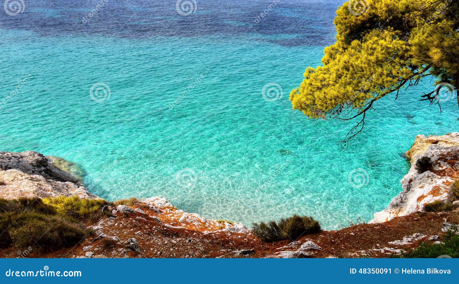 Azure Sea water Coast stock image. Image of turquoise - 48350091