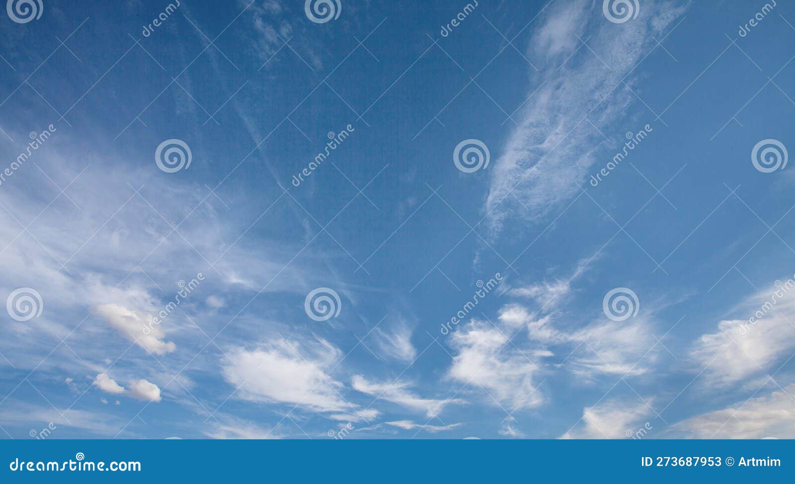 Azure Sky Background with White Clouds Stock Image - Image of nature ...