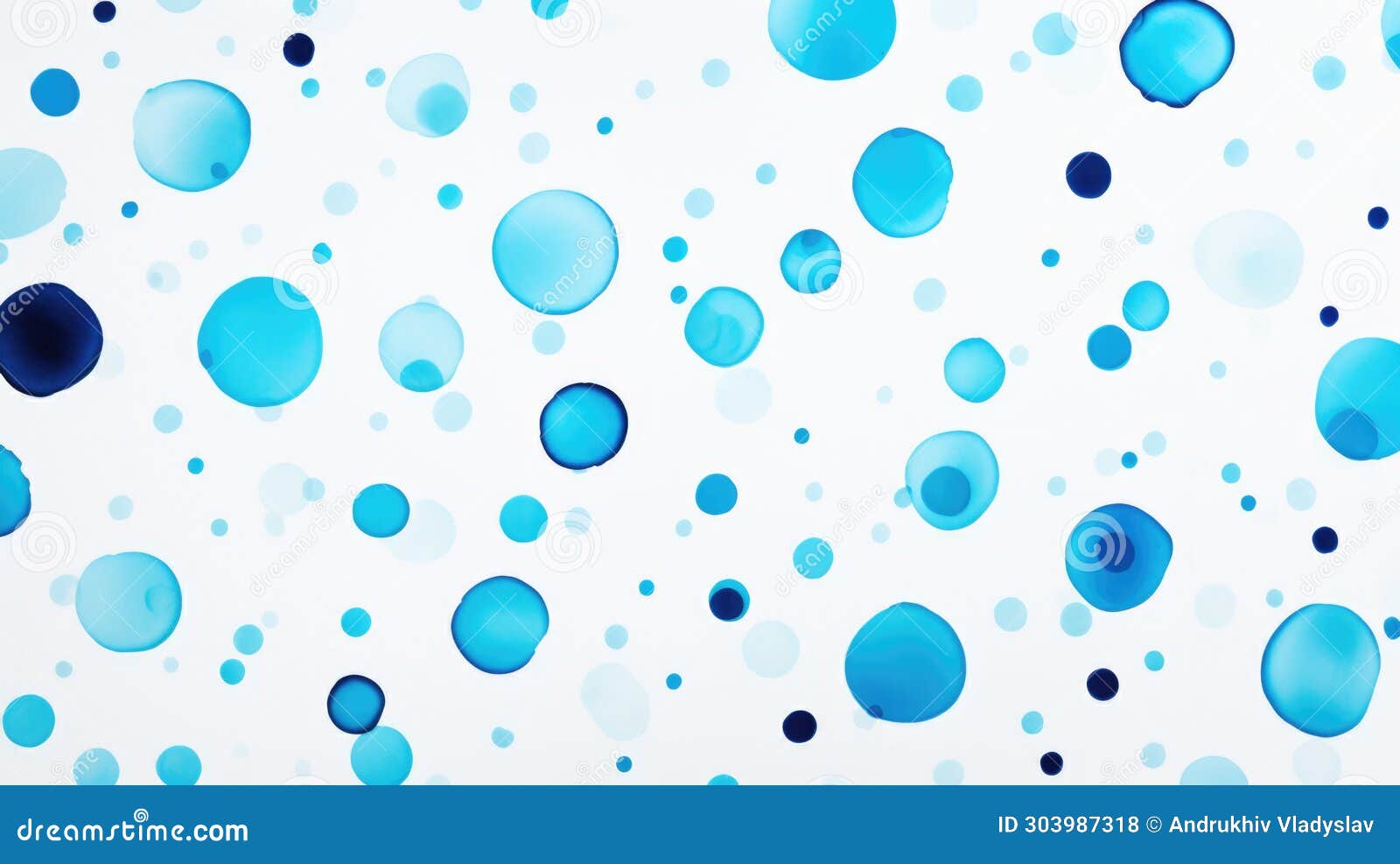 Azure Spots on White Background, Abstract Illustration Stock ...