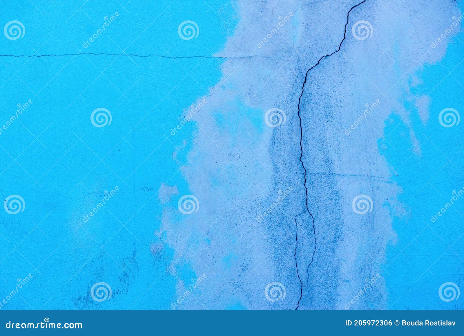 Azure Surface with a Vertical Cleft Stock Photo - Image of broken ...
