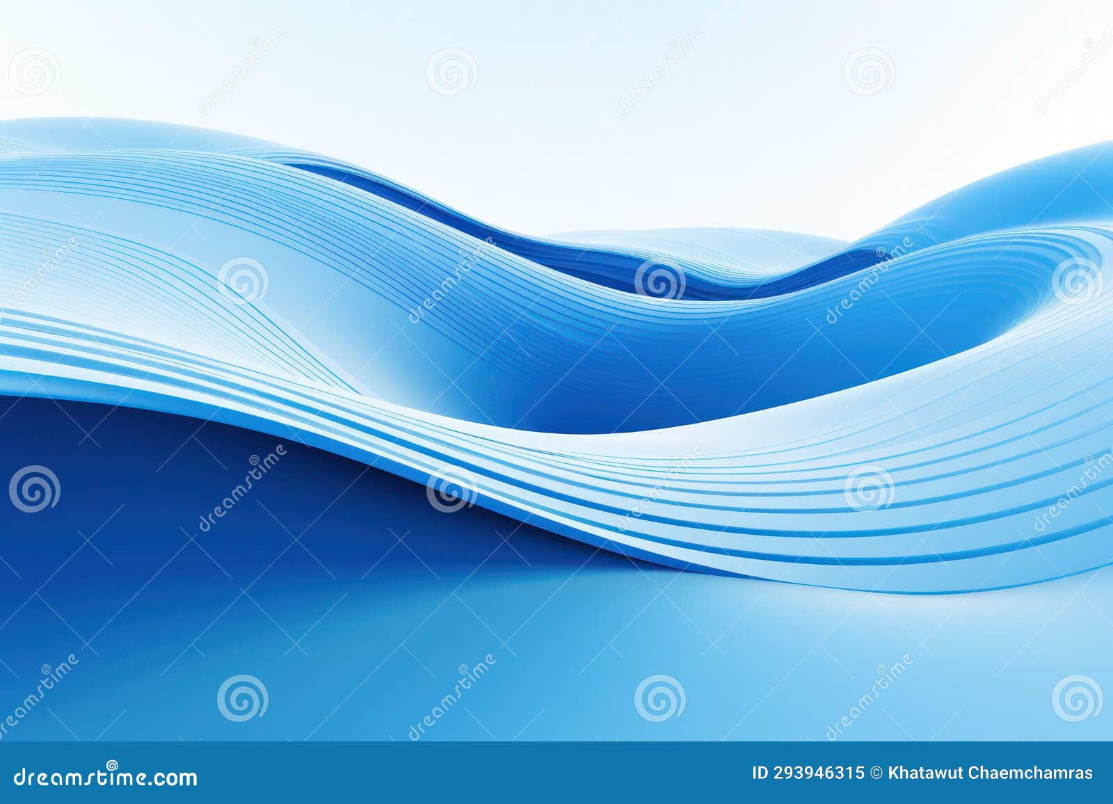 Azure Symphony, Abstract Background with Curved Blue Lines Stock ...