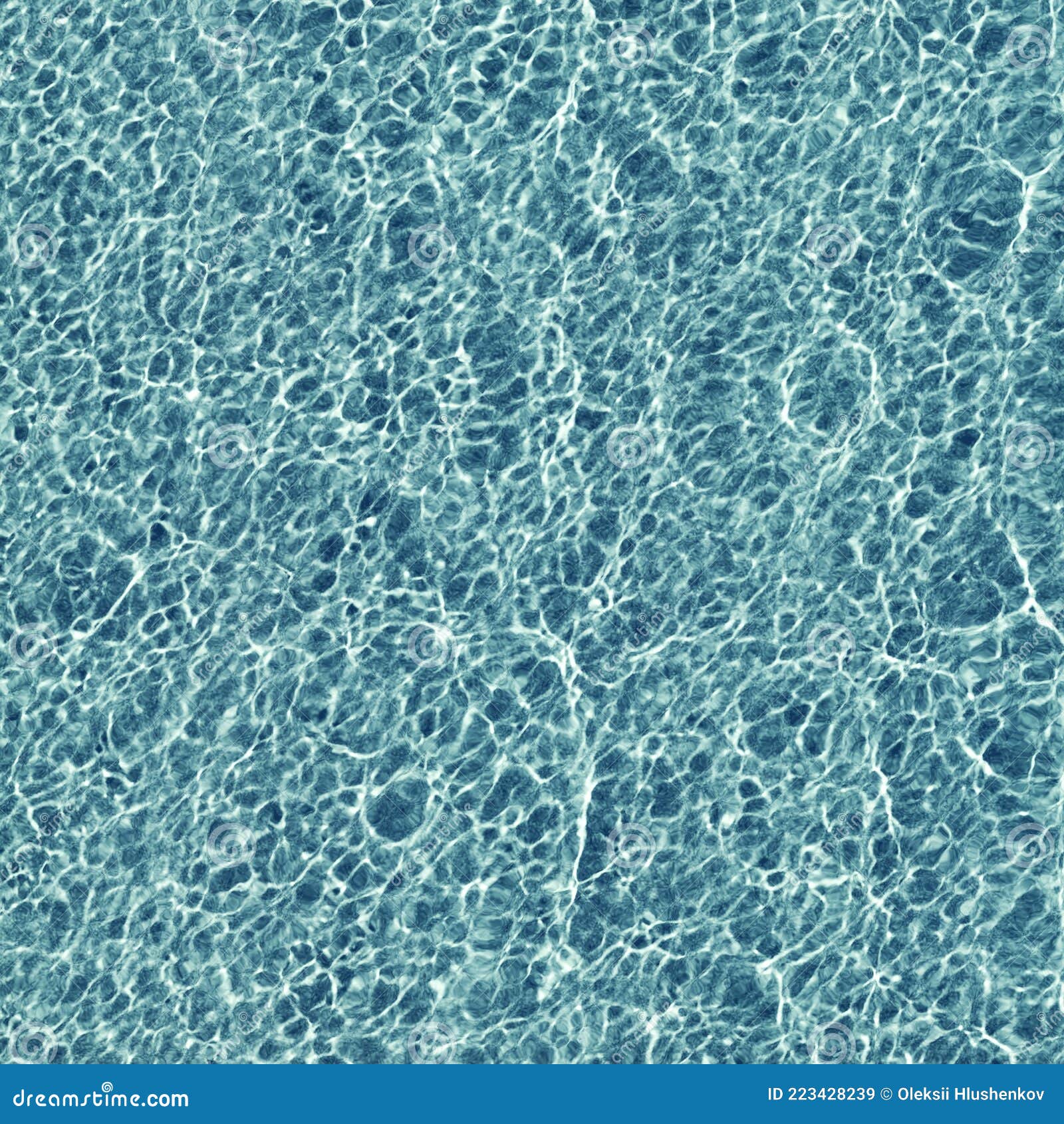 Azure Water with Highlights, Top View Stock Illustration - Illustration ...