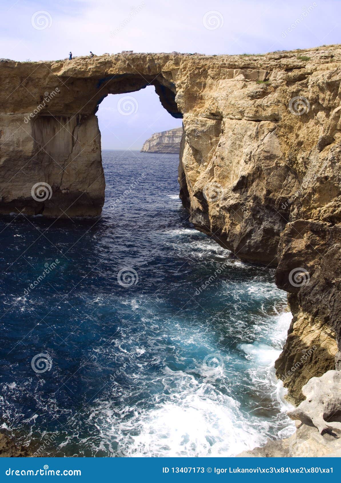 Azure Window stock image. Image of gozo, island, stone - 13407173