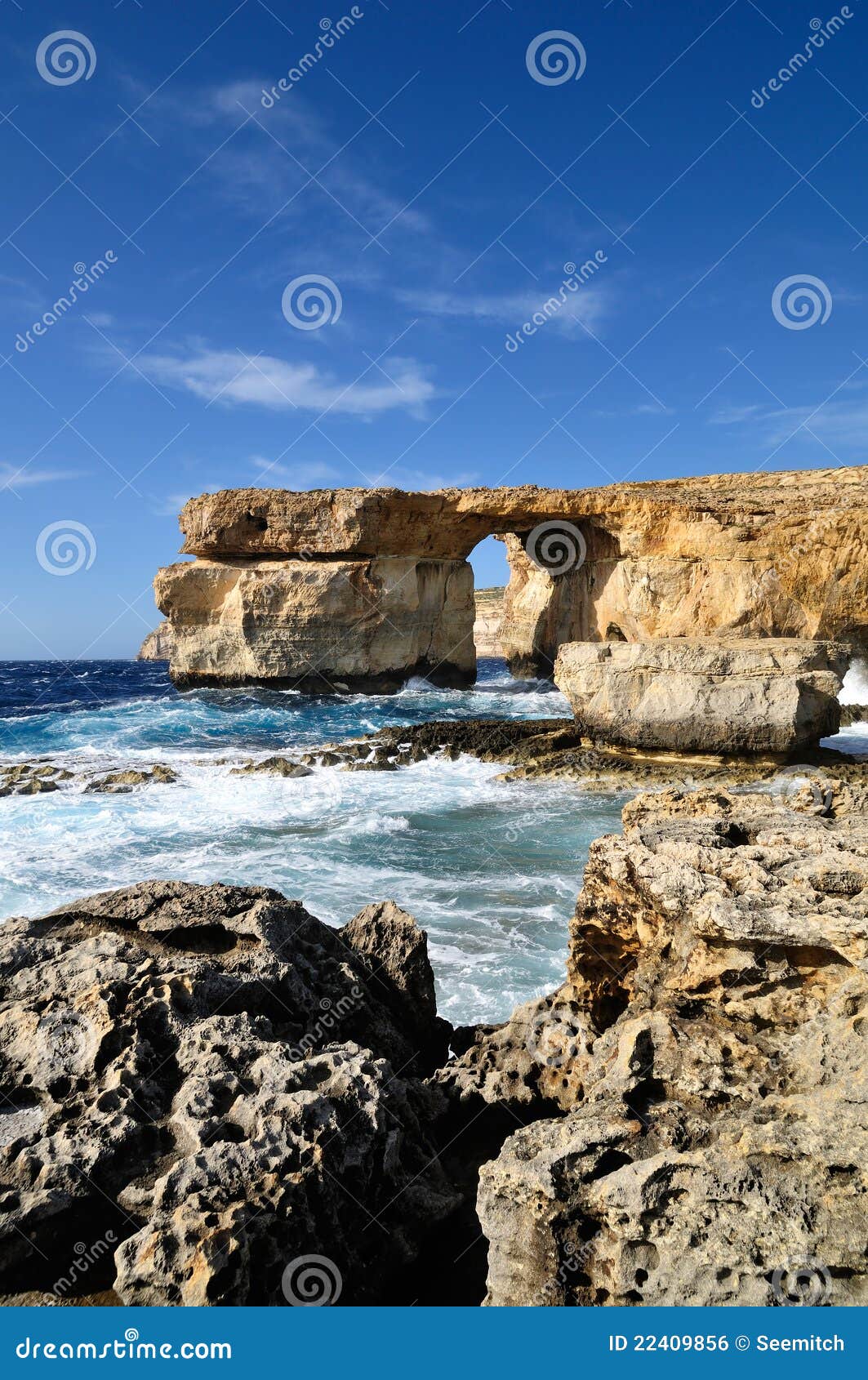 The Azure Window stock photo. Image of cliff, arch, island - 22409856