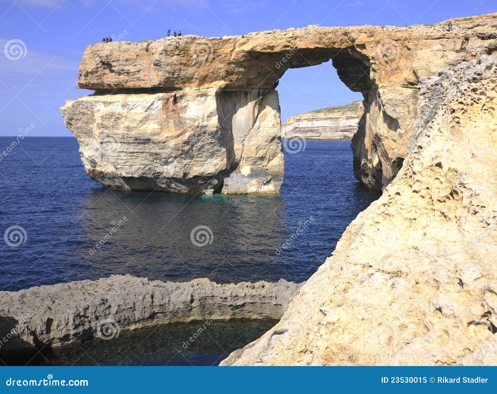 Azure window stock image. Image of dwejra, holiday, blue - 23530015