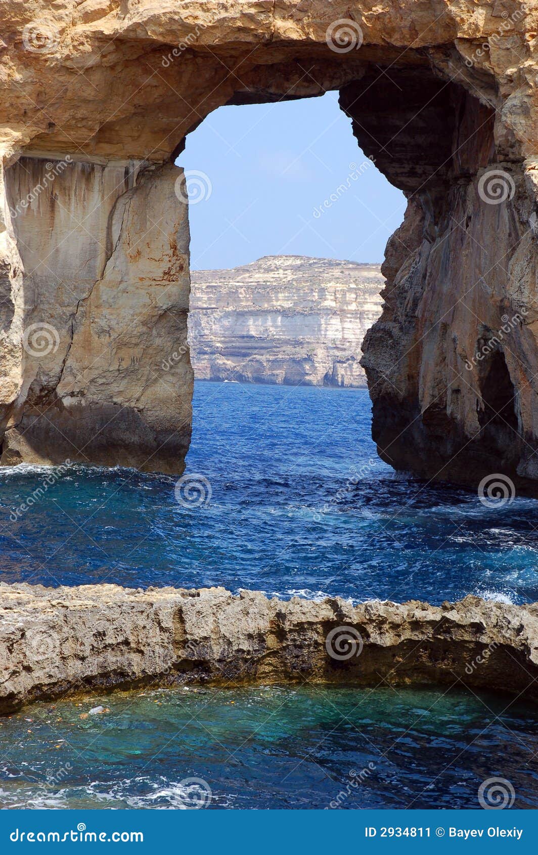 An azure window stock image. Image of hole, building, clouds - 2934811