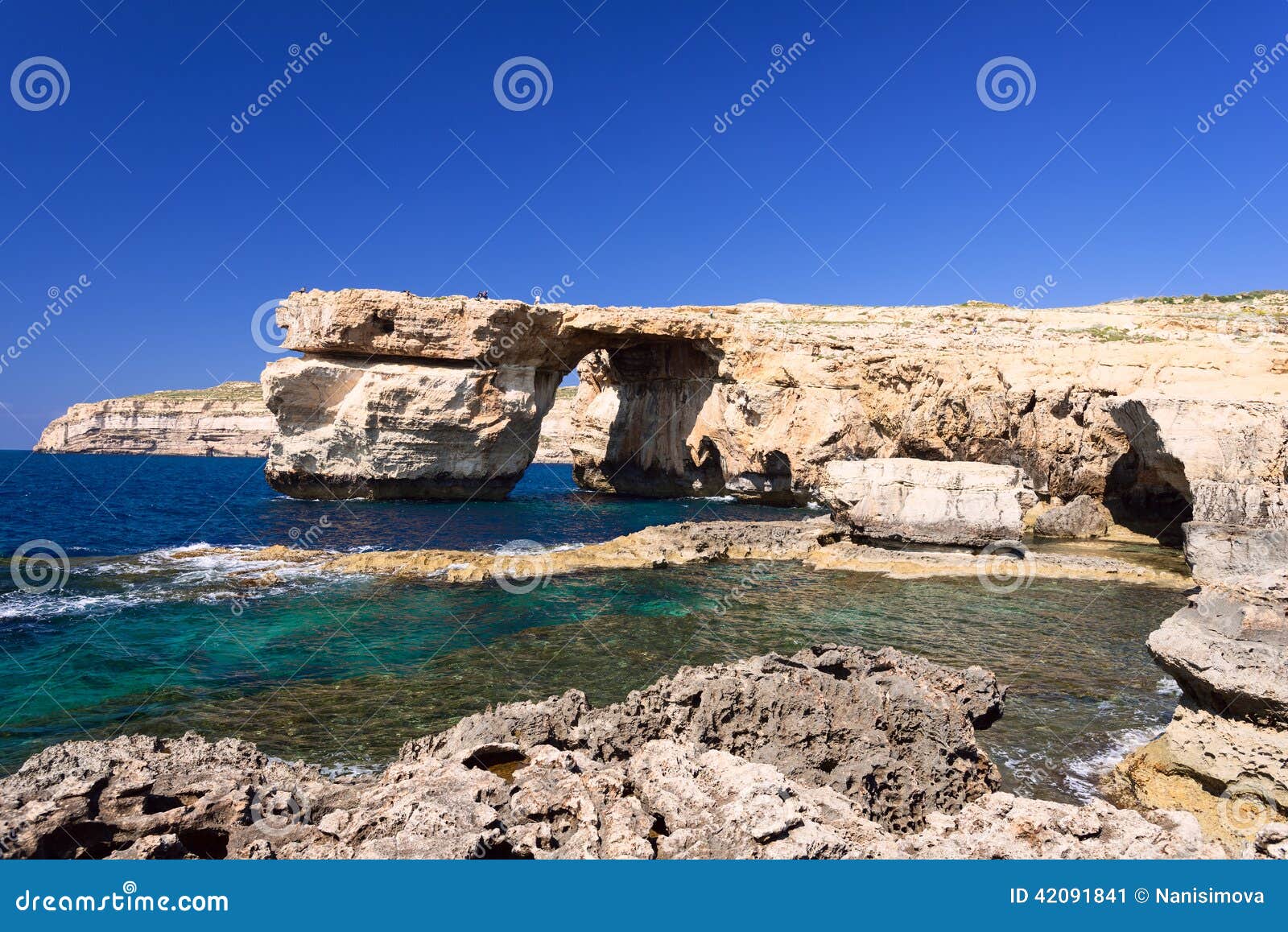Azure Window Formation on Gozo Island Malta Stock Image - Image of ...