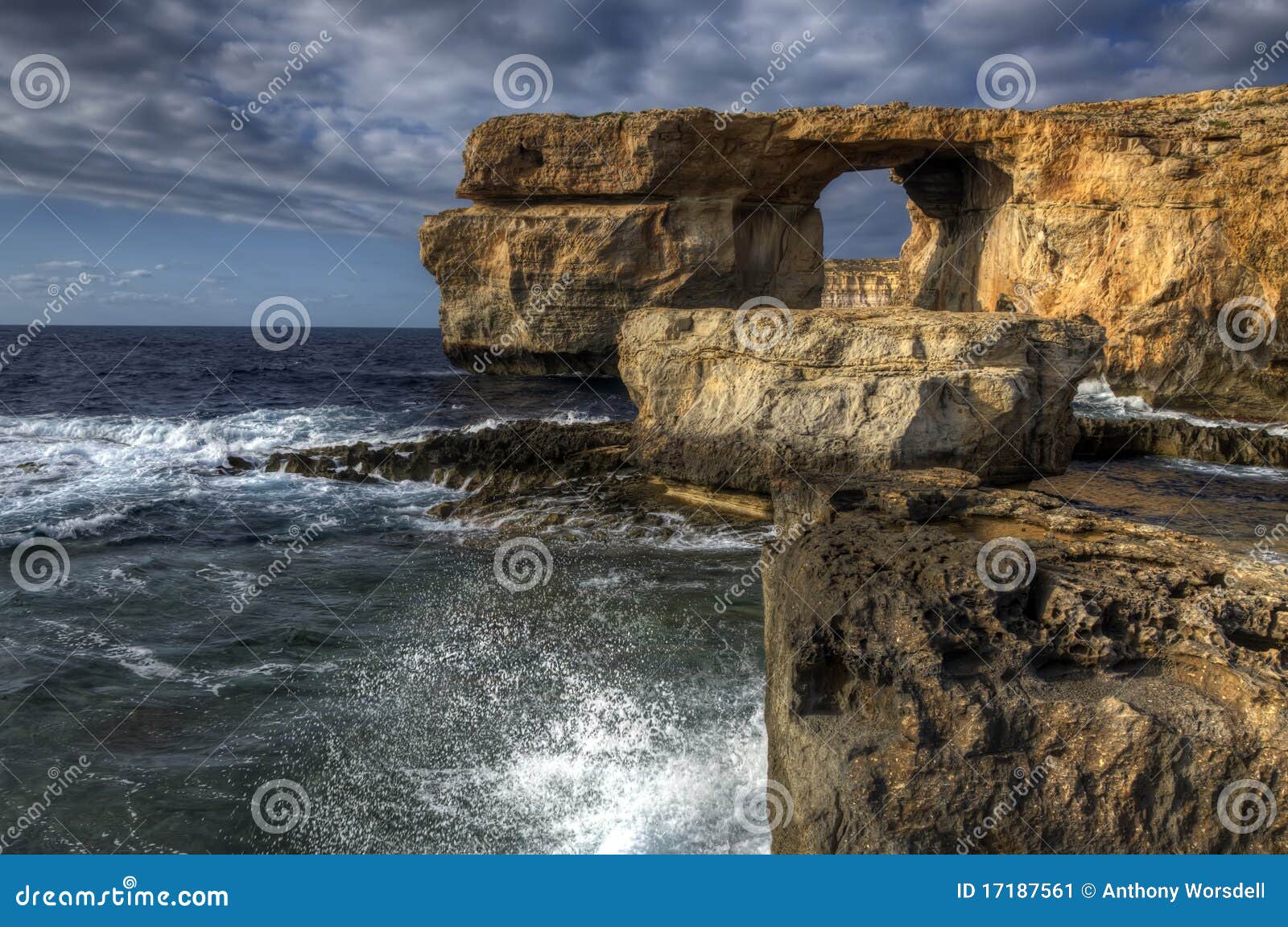 The Azure Window, A Natural Sea Arch In Dwejra, Gozo, As A Result Of ...