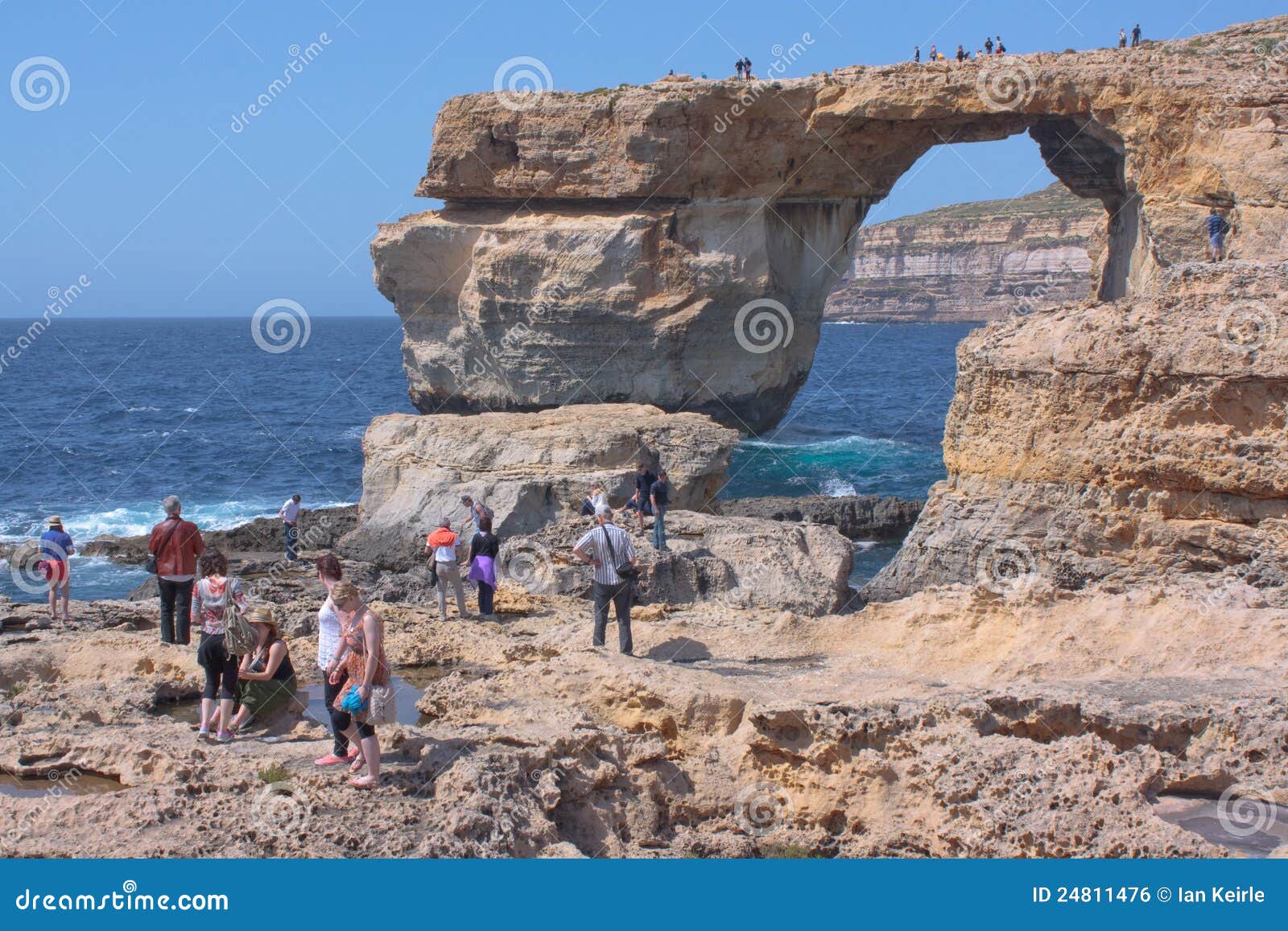 The Azure Window, A Natural Sea Arch In Dwejra, Gozo, As A Result Of ...