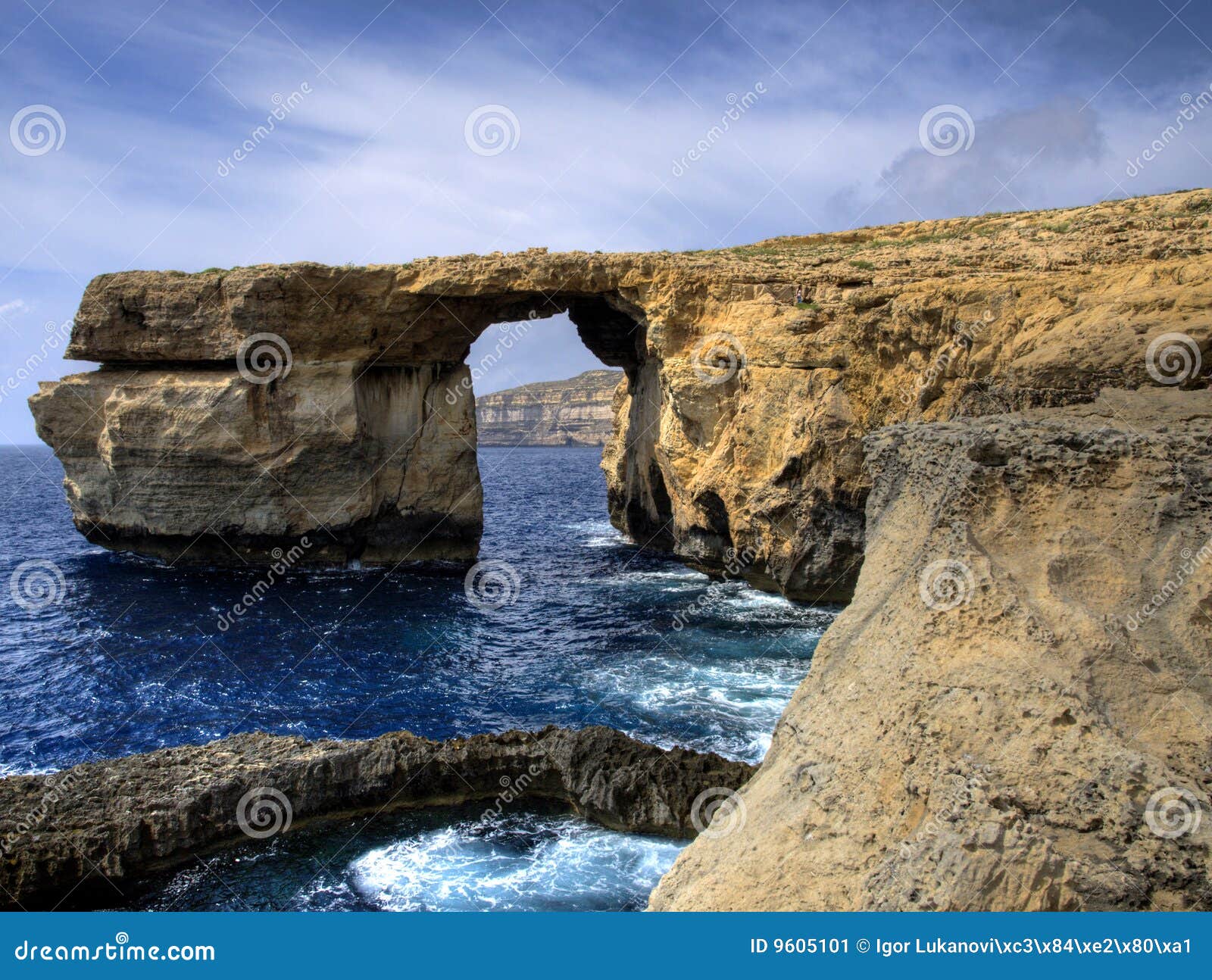 Azure Window, Gozo Island stock image. Image of limestone - 9605101