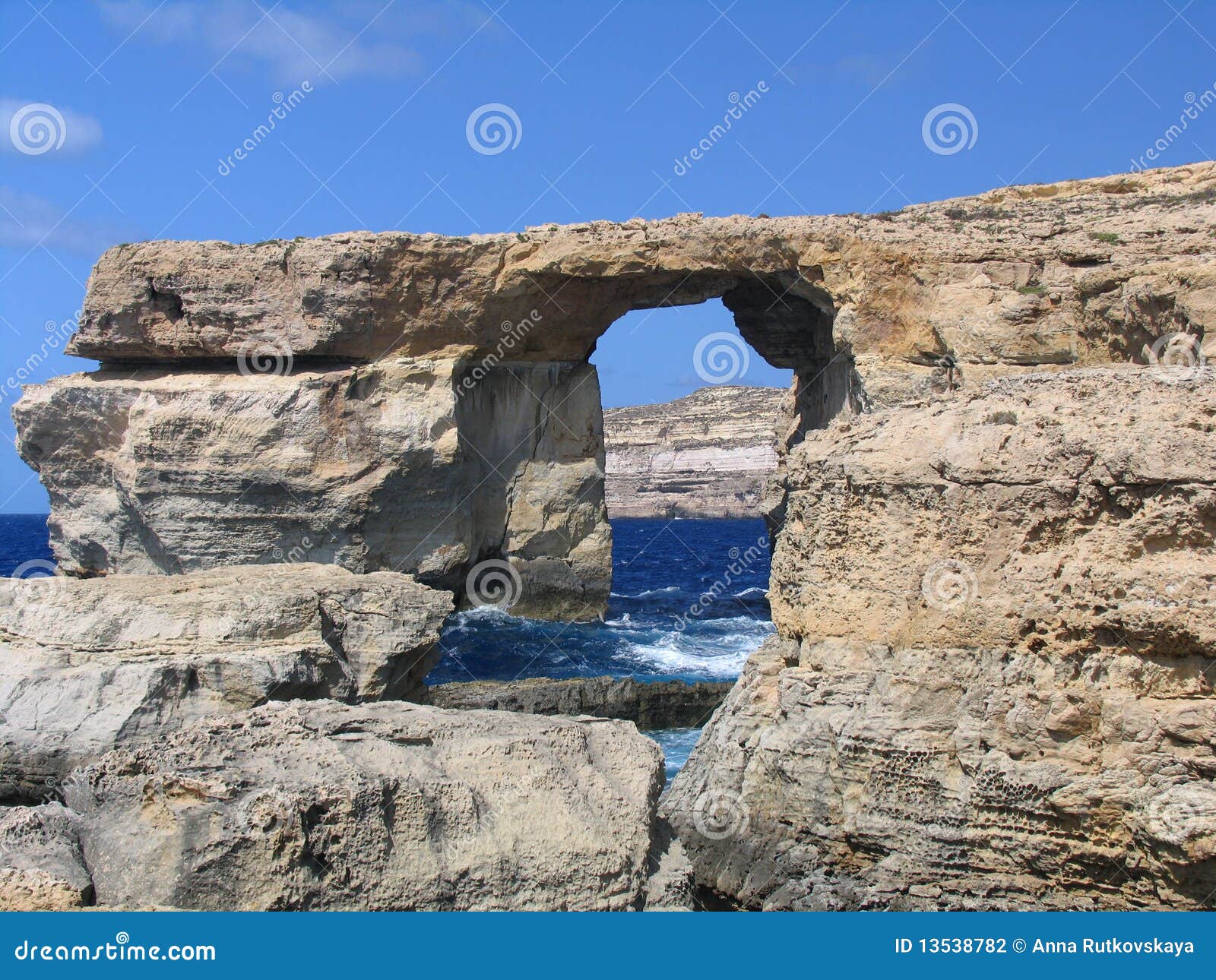Azure Window, Gozo, Malta stock photo. Image of coastline - 13538782