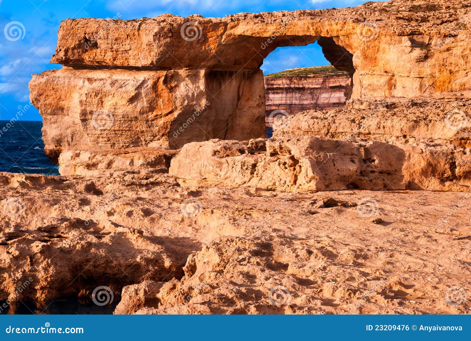 Azure window, Gozo, Malta stock photo. Image of cliff - 23209476