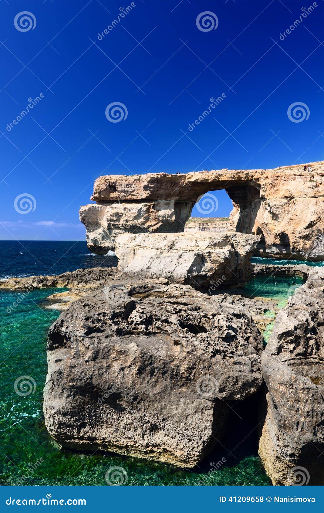 Azure Window on Gozo Malta stock photo. Image of coastline - 41209658