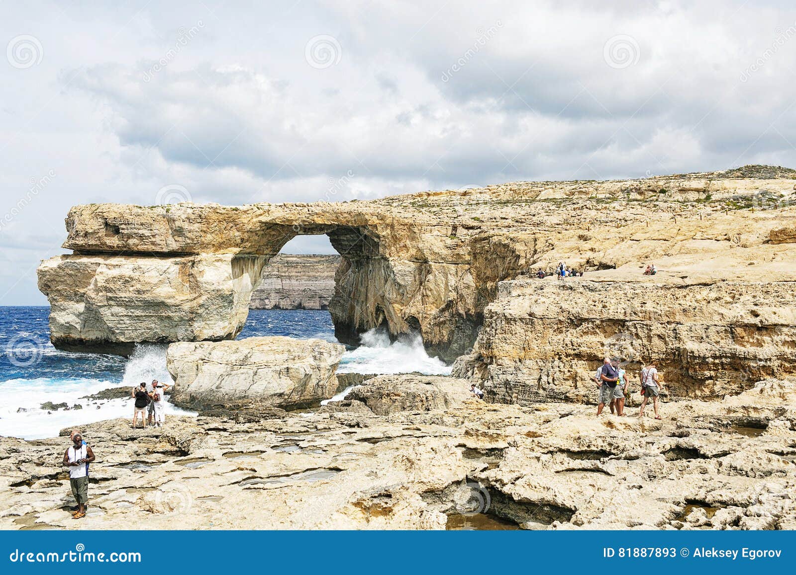 Azure window in Gozo editorial stock photo. Image of cliff - 81887893