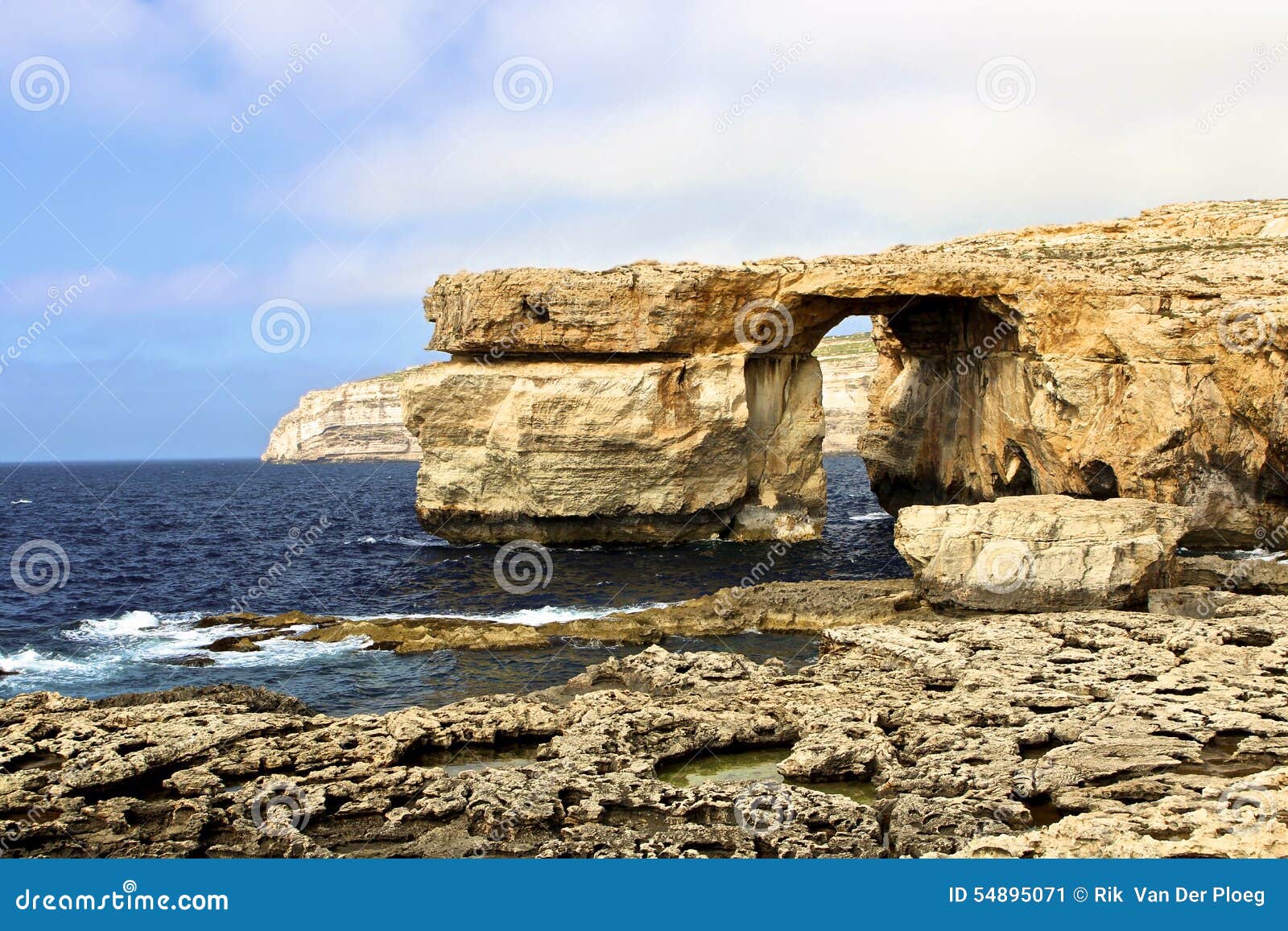 Azure Window in Gozo stock image. Image of malta, arch - 54895071