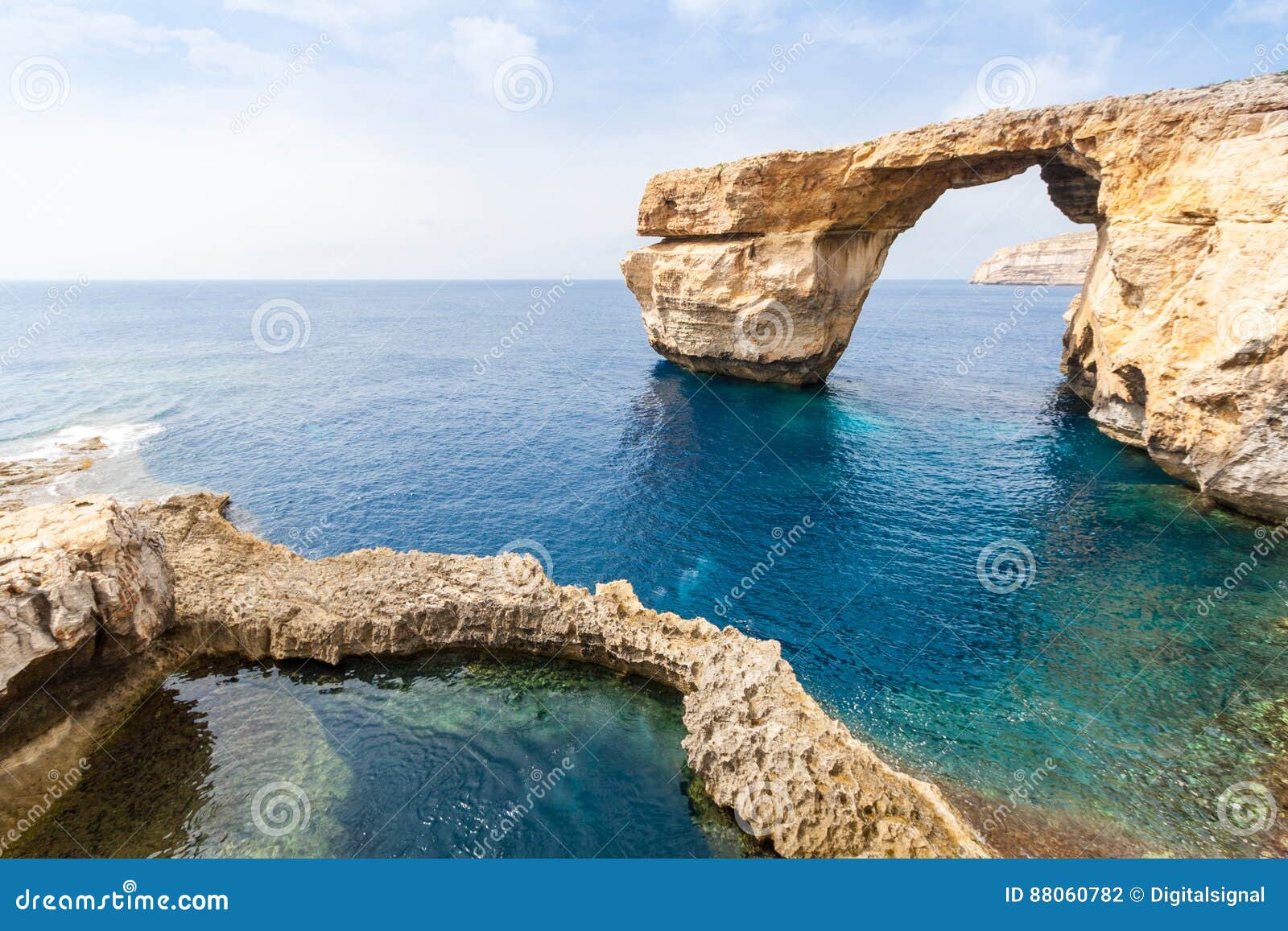 Azure Window in Malta before Collapse Stock Photo - Image of capri ...