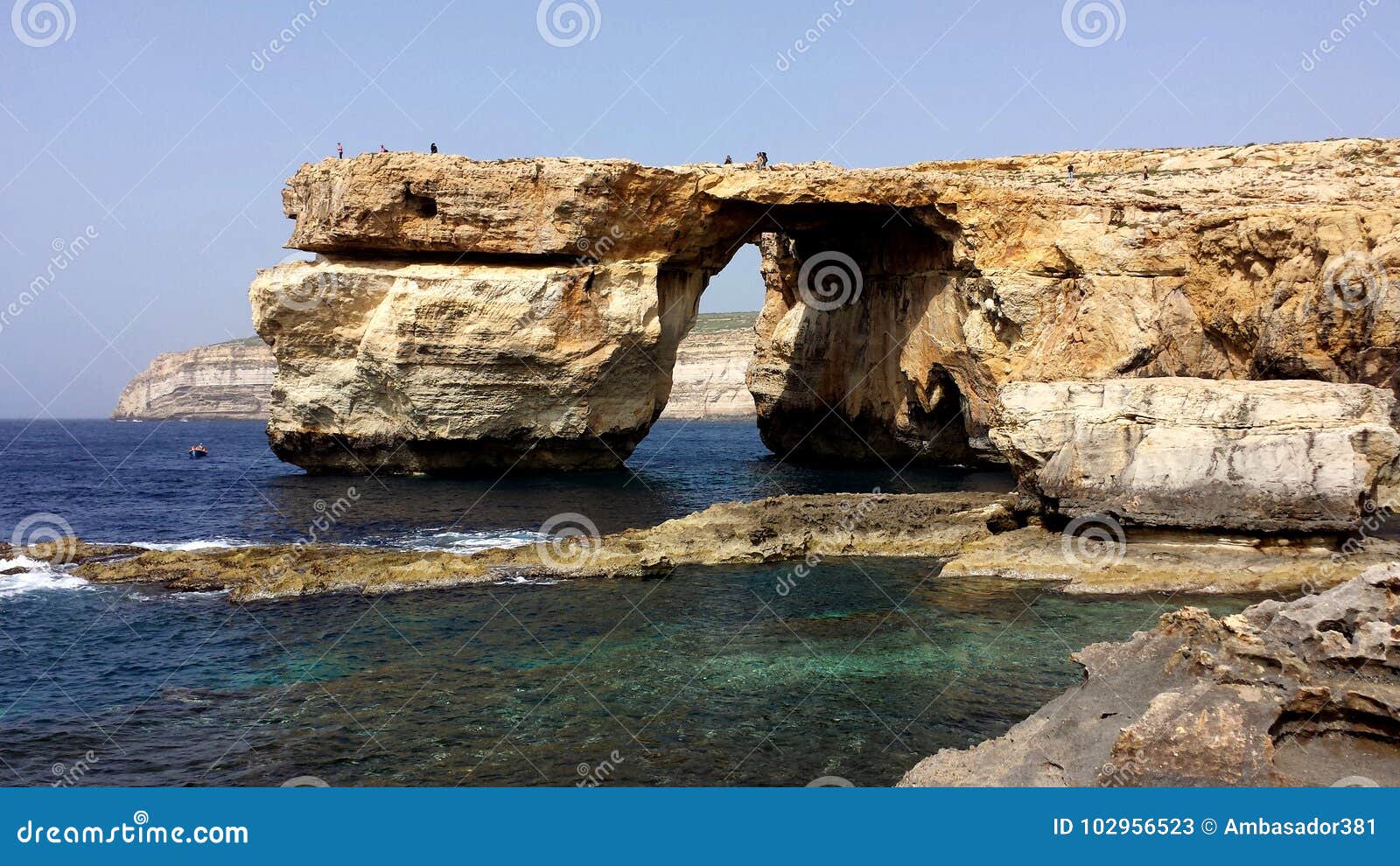 Azure Window Malta stock image. Image of ocean, outdoor - 102956523