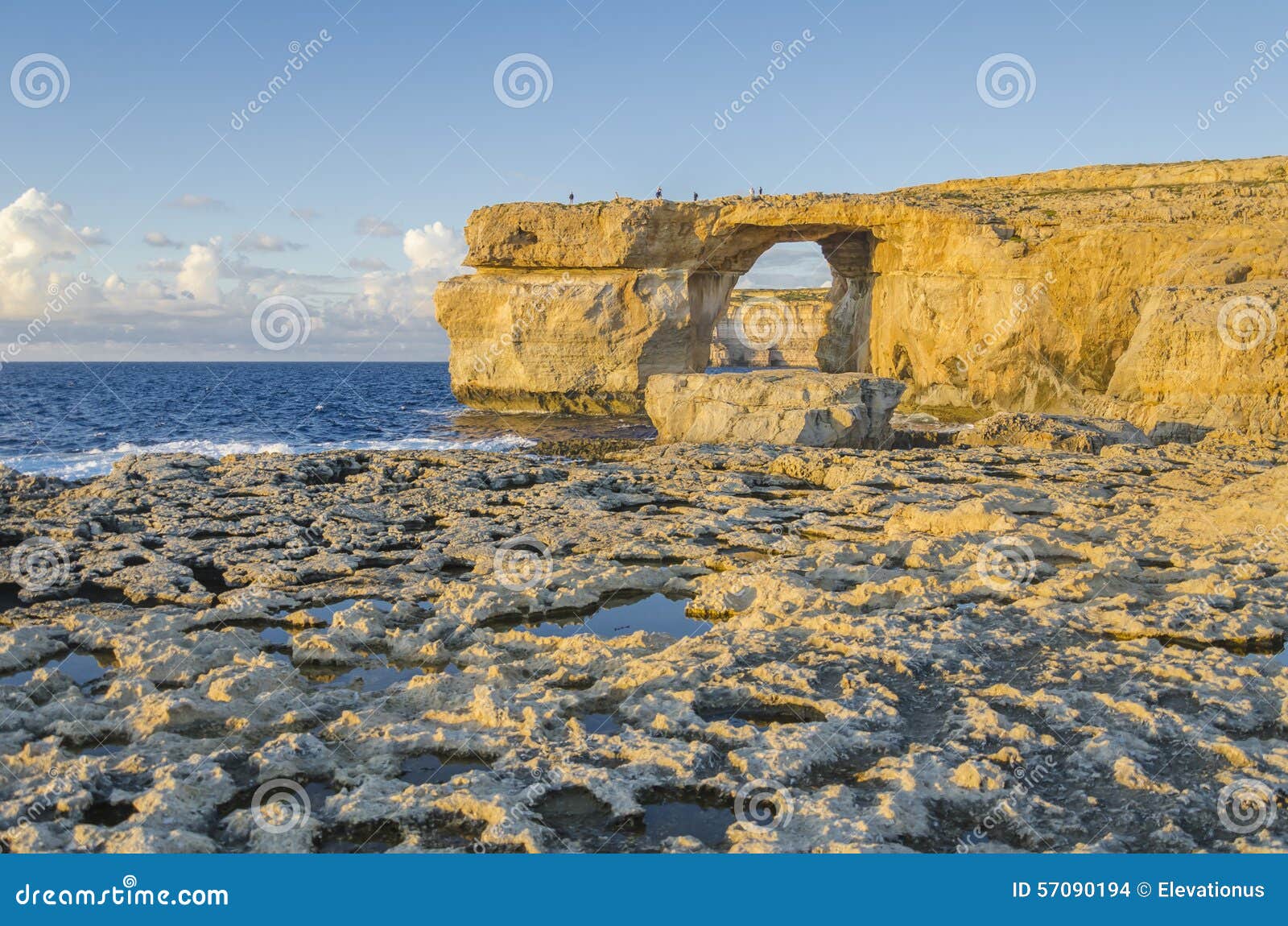 Azure Window, Malta before Sunset Stock Photo - Image of malta ...