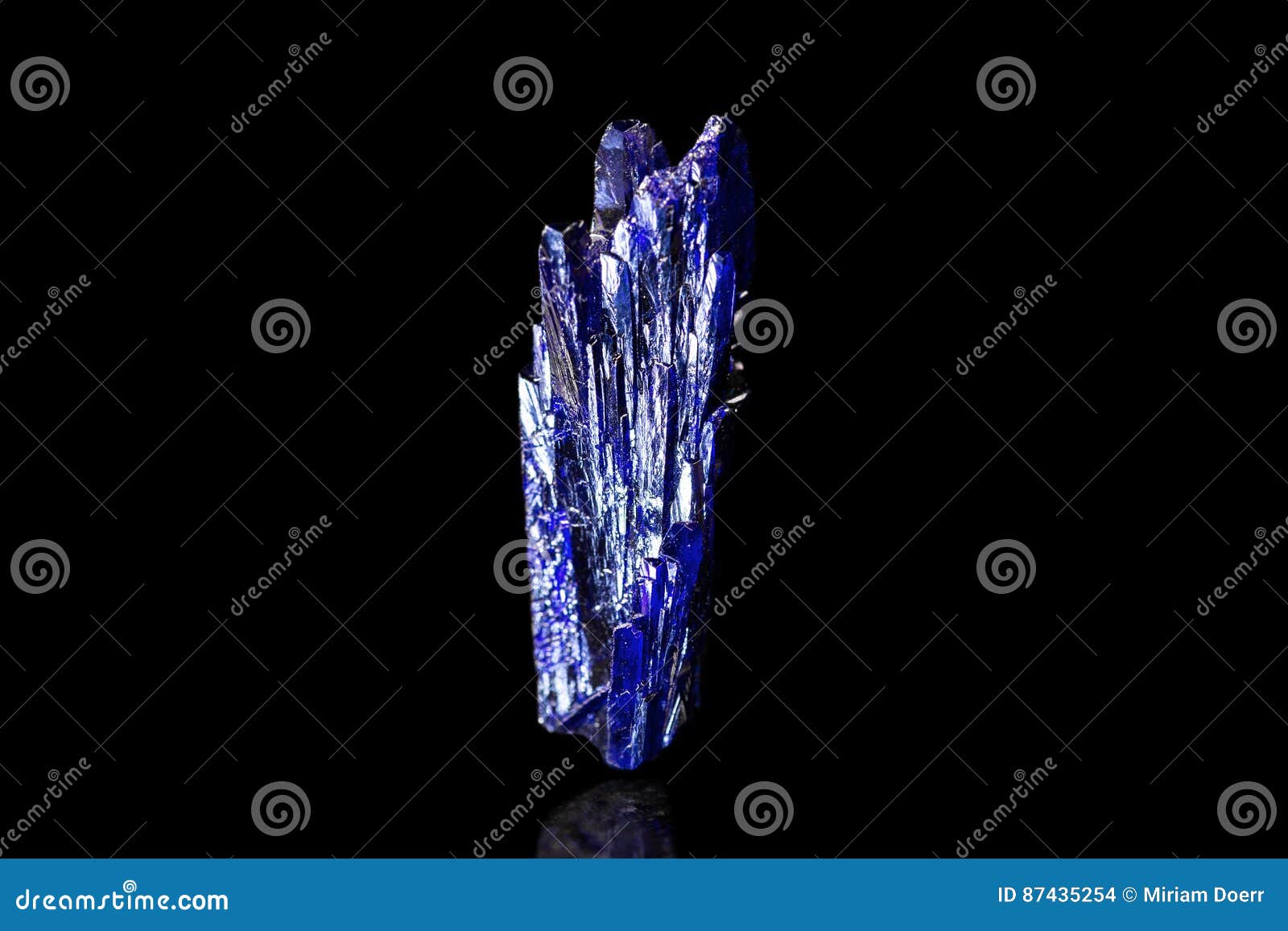 Azurite Gemstone, Mineral, Black Background, Healing Stone Stock Photo ...