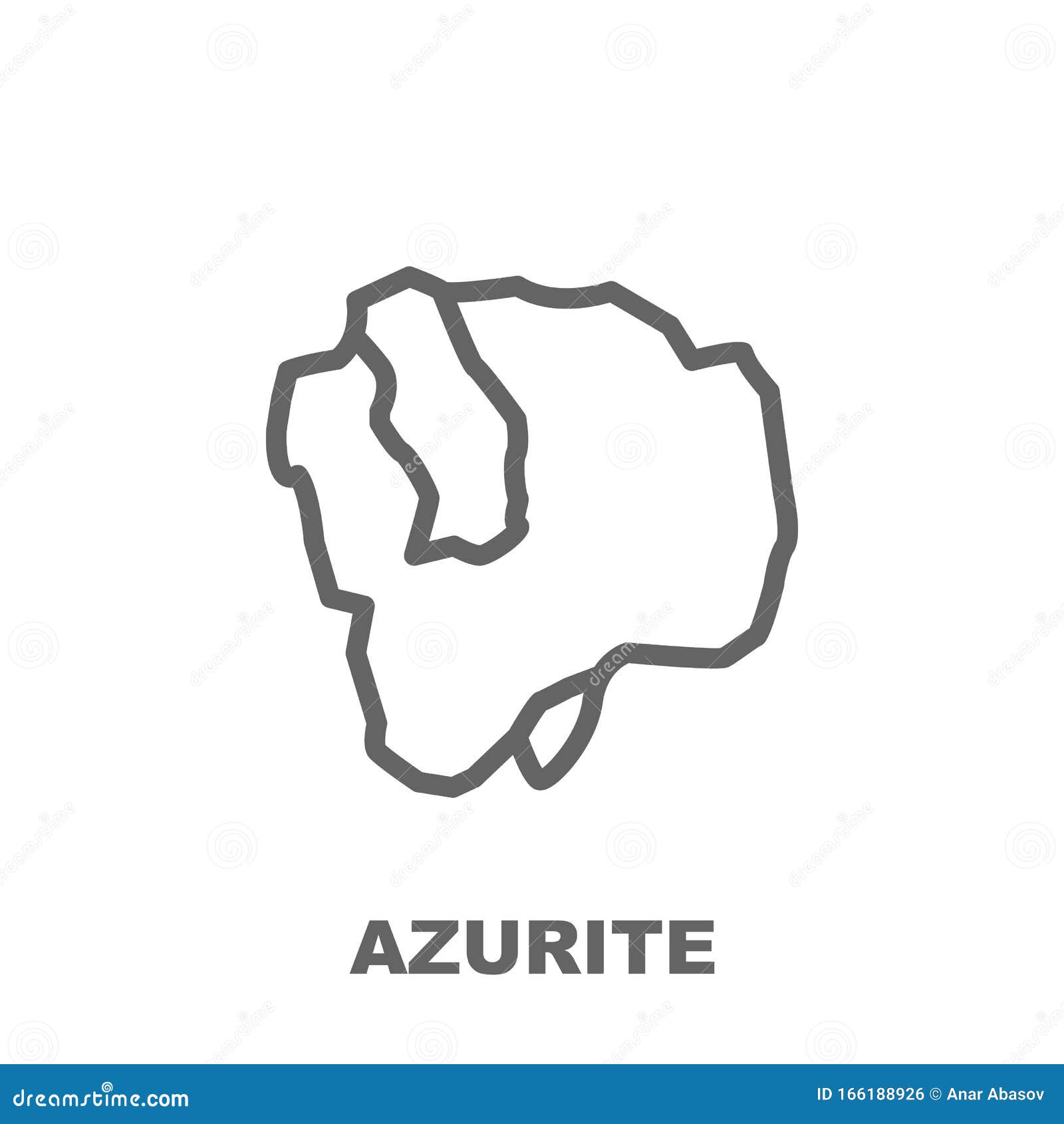 Azurite Icon. Element of Row Matterial Icon. Thin Line Icon for Website ...