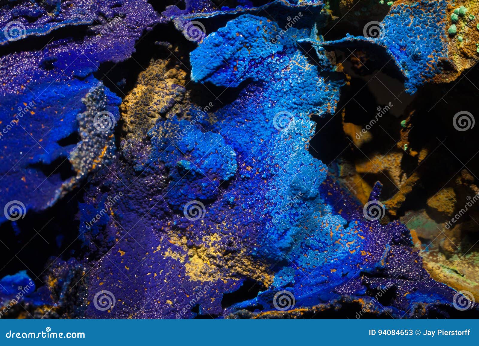 Azurite Mineral Rock Formation Stock Image - Image of color, copper ...