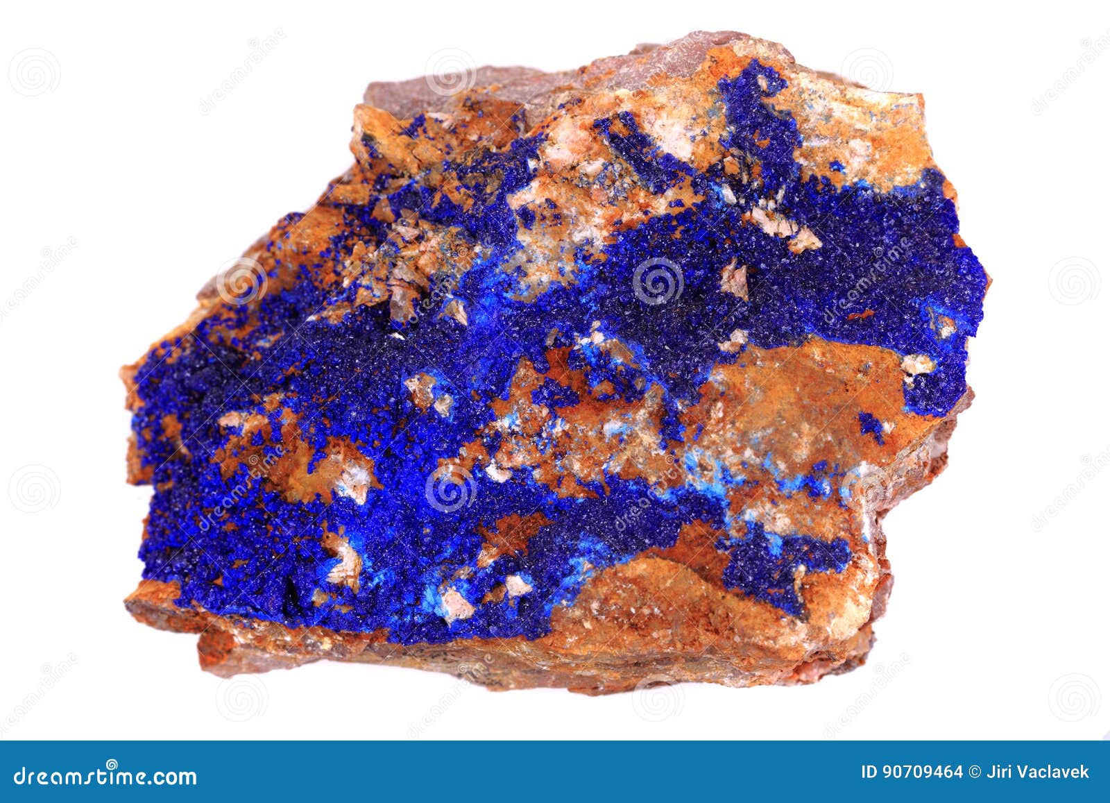 Azurite mineral stock photo. Image of semiprecious, nature - 90709464