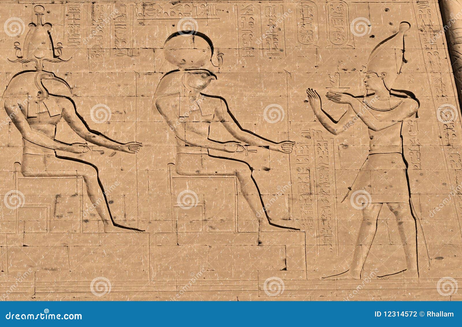 Bóg hieroglifu horus zdjęcie stock. Obraz złożonej z afryka - 12314572