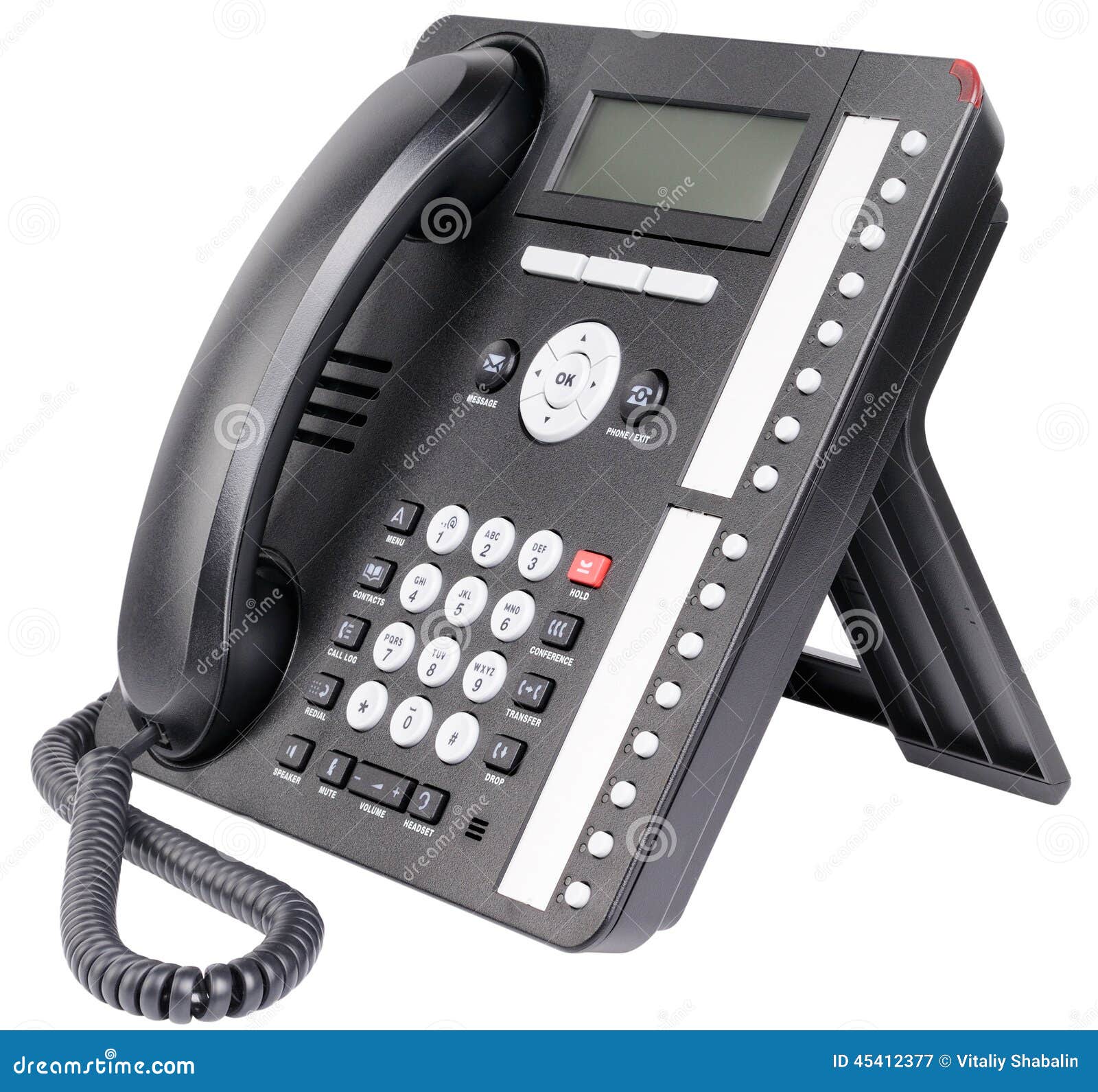 Büro IP-Telefonapparat stockbild. Bild von aufruf, taste - 45412377