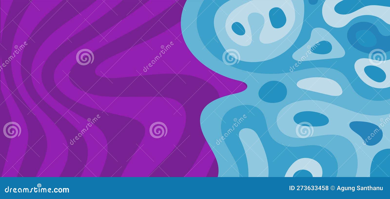 Mosaic of Blob Shapes on Wavy Lines Texture Background. Abstract ...