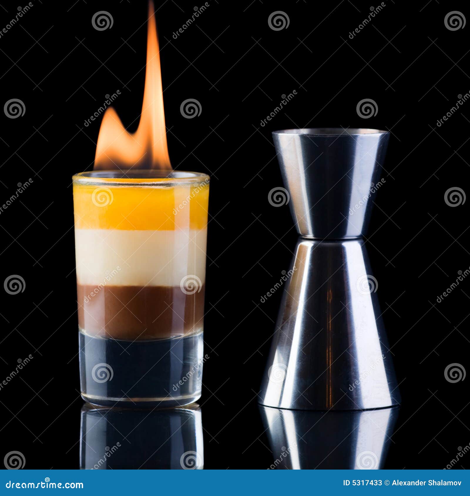 B-52 Shot and Measure Glass Stock Image - Image of liqueur, layered ...
