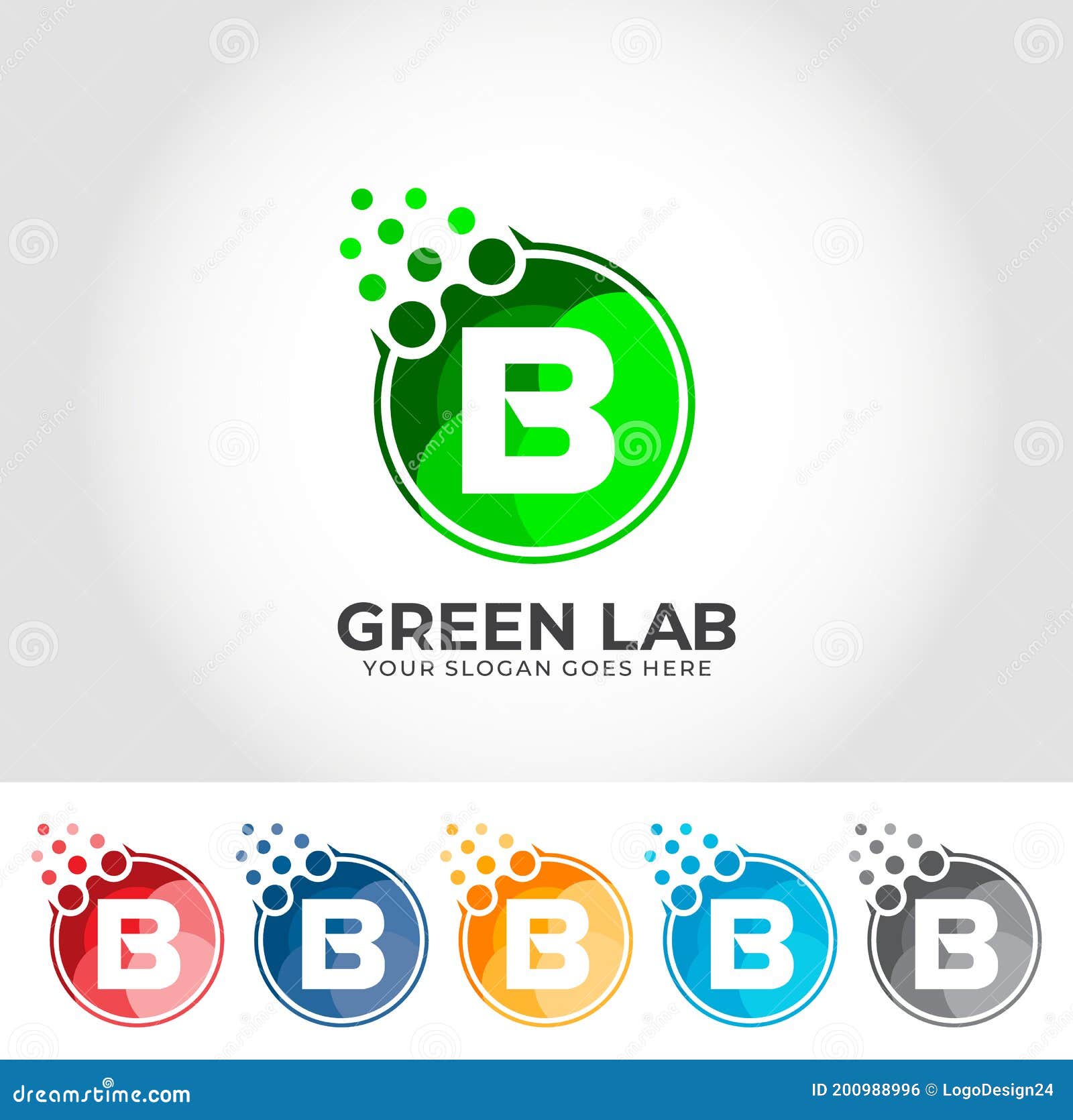 B Alphabet Lab Creative Logo Design Concept Stock Vector - Illustration ...