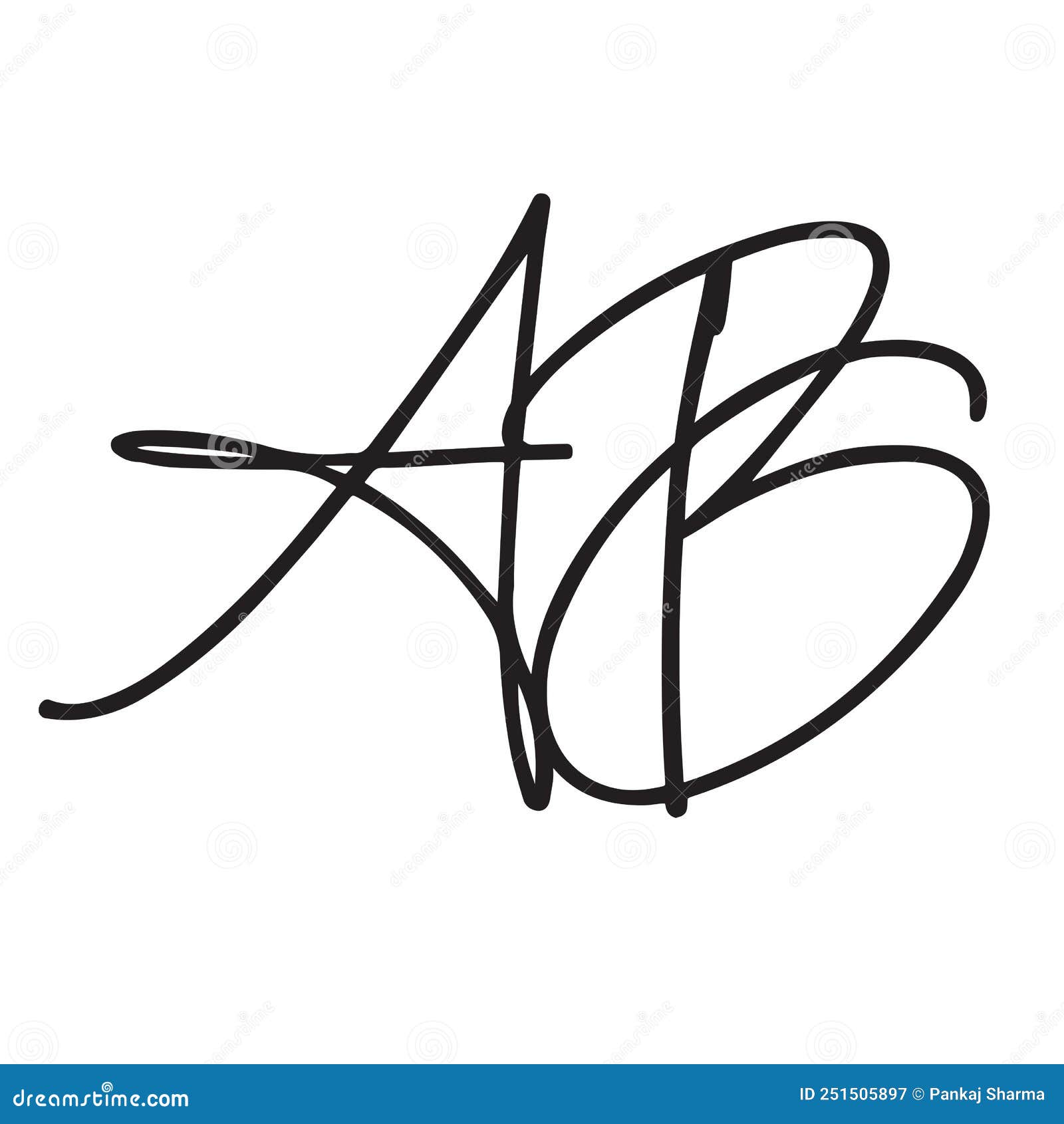 A and B Alphabet Logo, AB Monogram Logo Stock Illustration ...