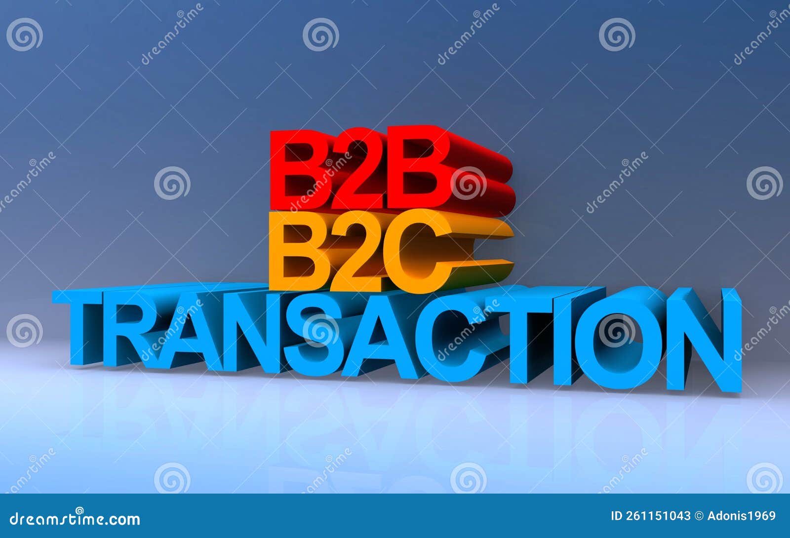 B2b B2c Transaction on Blue Stock Illustration - Illustration of cycle ...