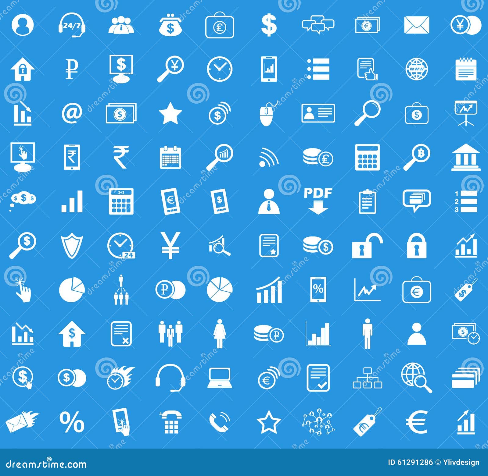 100 B2B icon set stock vector. Illustration of collection - 61291286
