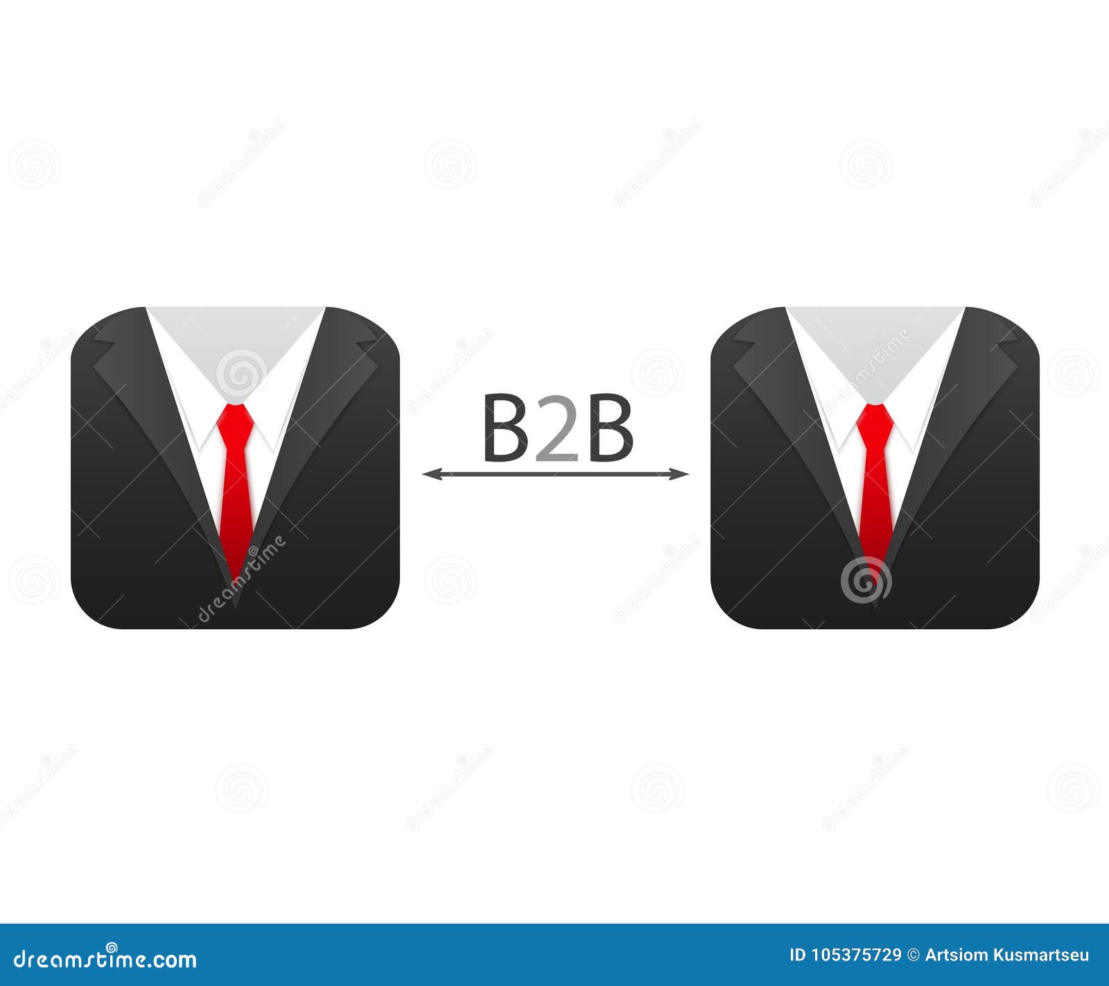 B2b icon vector. stock vector. Illustration of button - 105375729