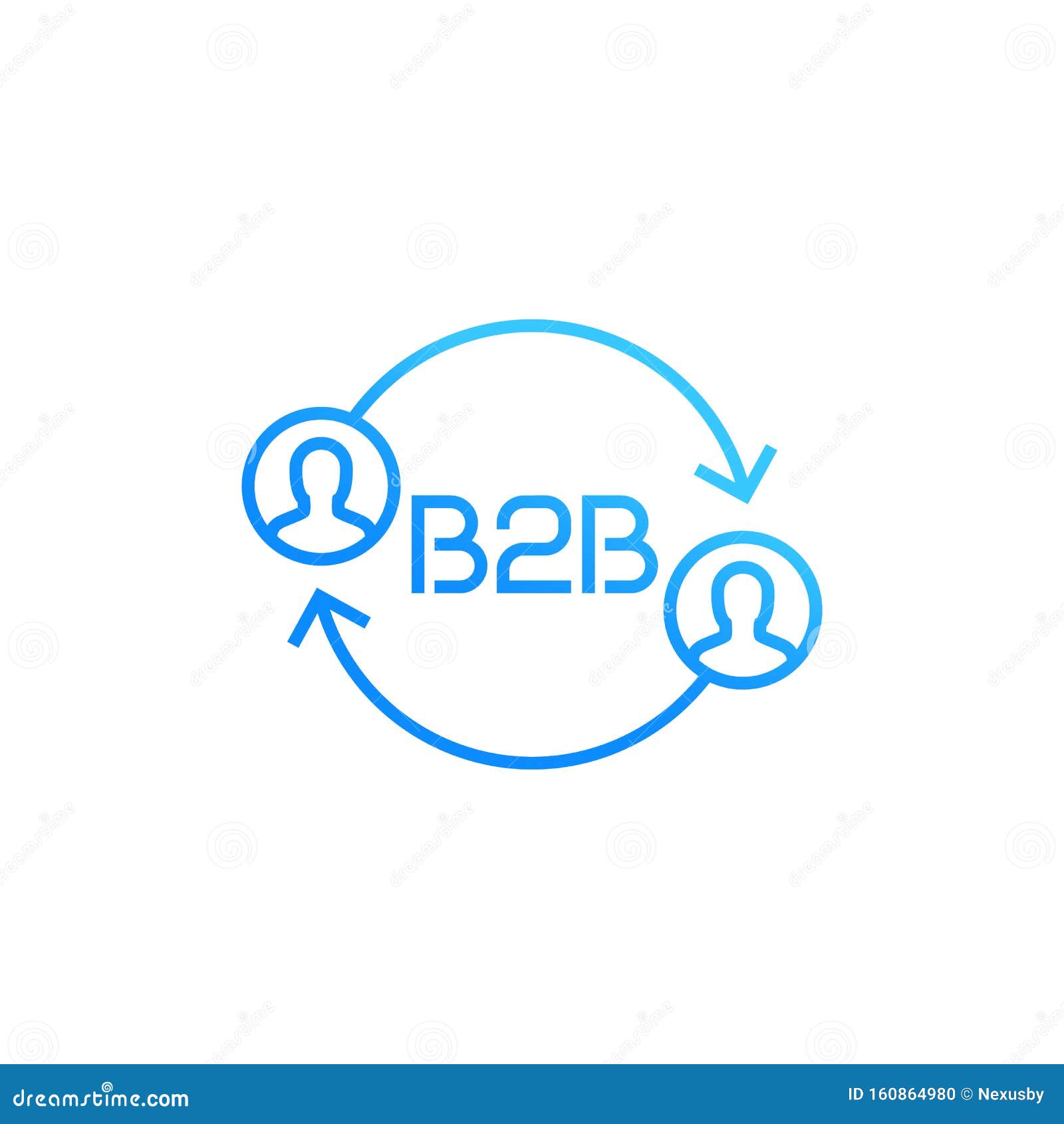 B2b Logo, Vector Icon on White Stock Vector - Illustration of service ...