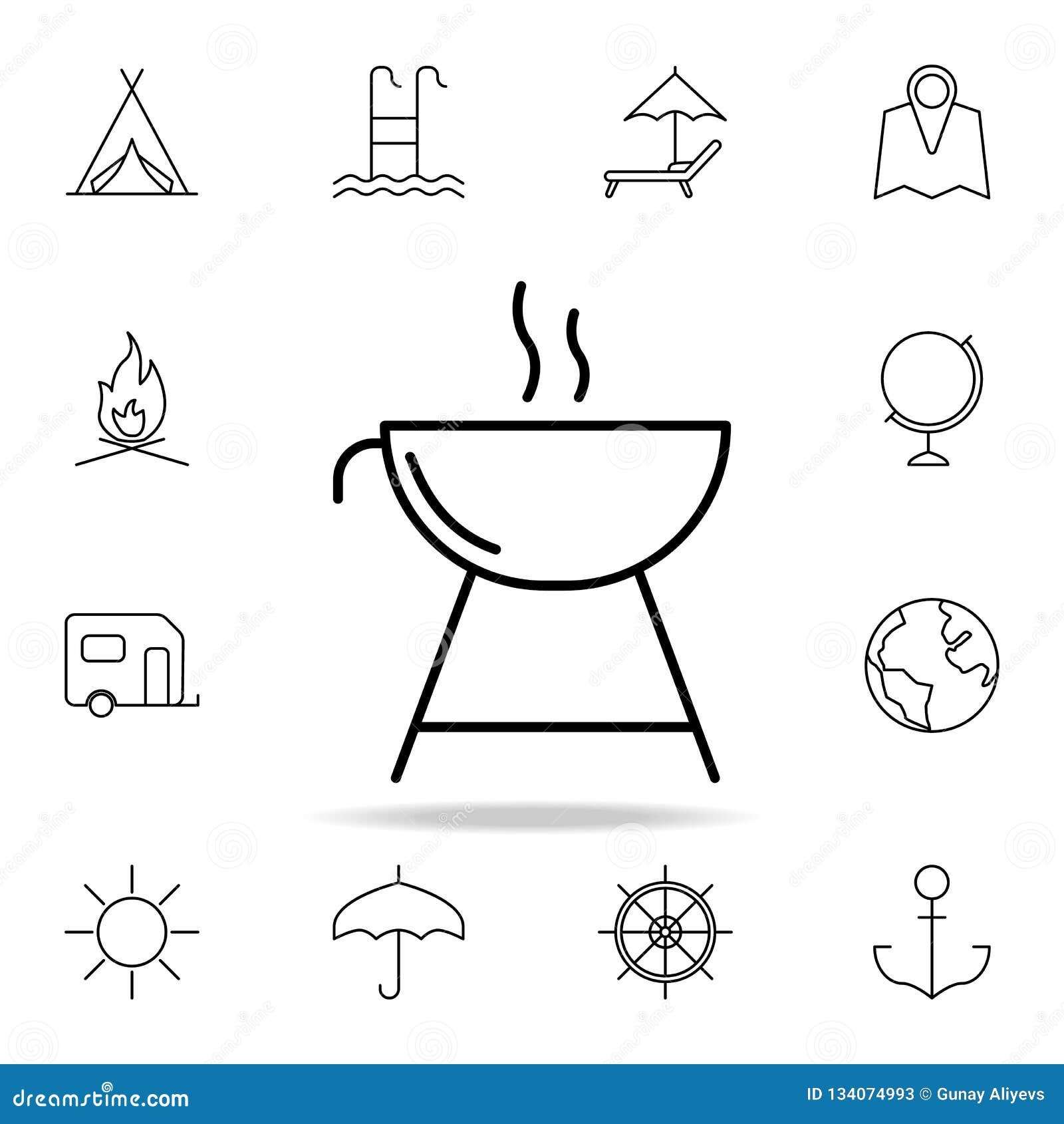 B-B-Q Icon. Element of Simple Icon for Websites, Web Design, Mobile App ...
