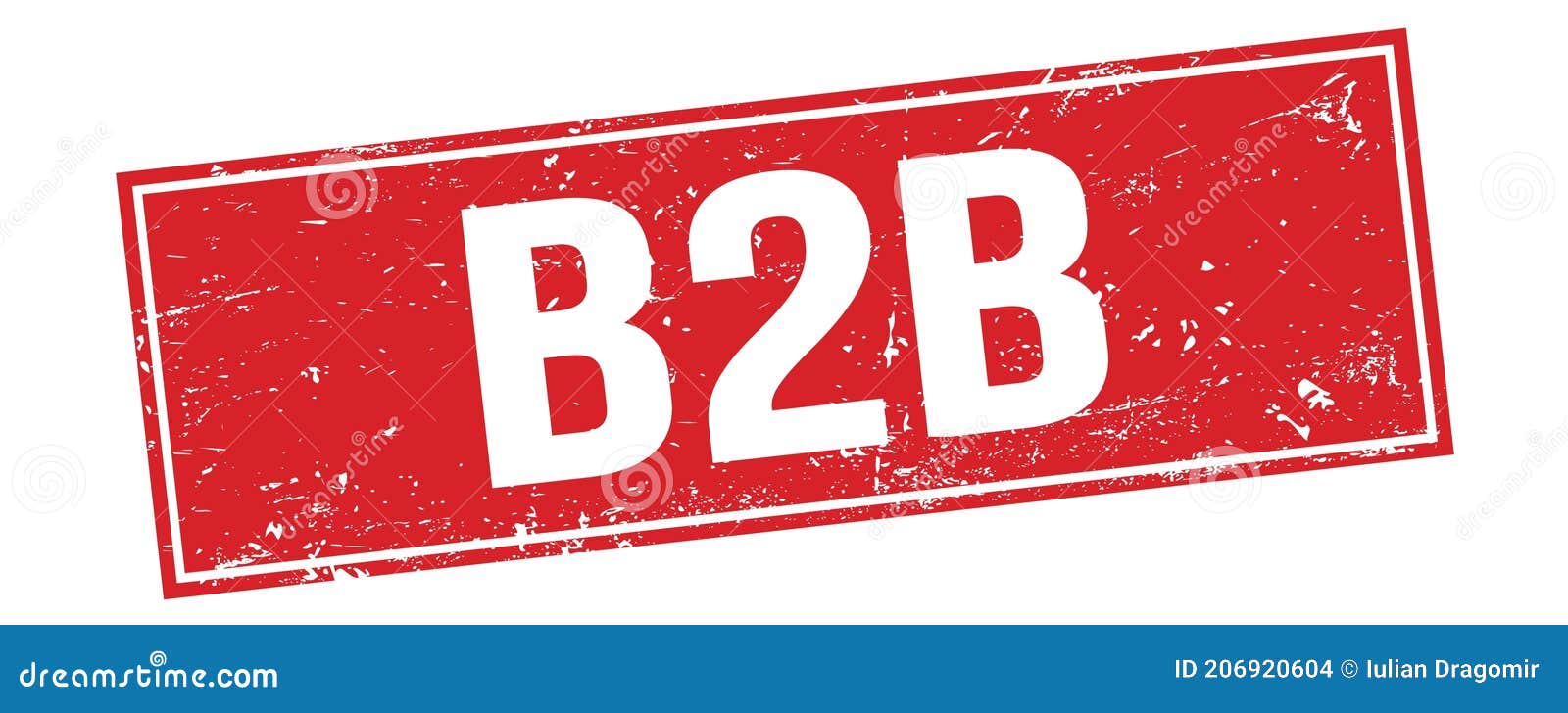B2B Text on Red Grungy Rectangle Stamp Stock Illustration ...