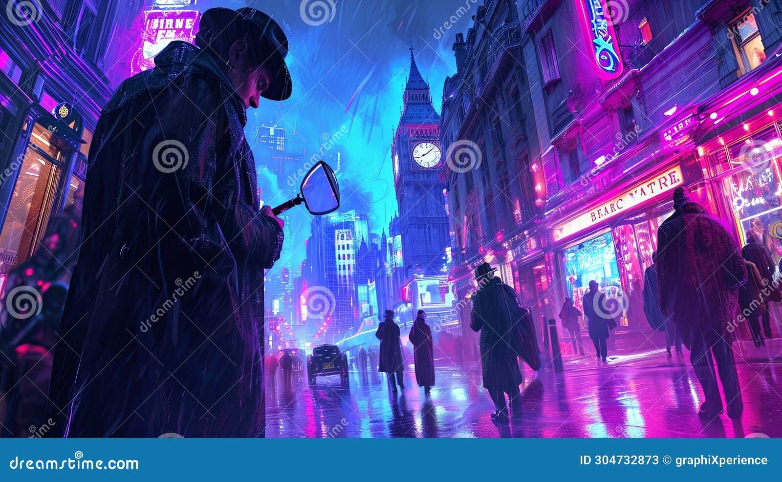 221B Baker Street Reimagined Stock Illustration - Illustration of ...