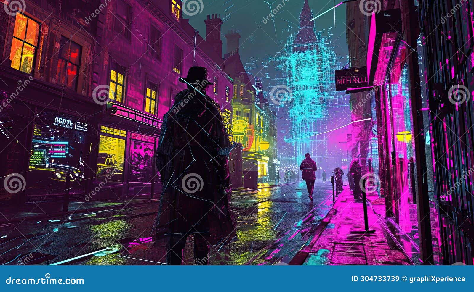 221B Baker Street Reimagined Stock Illustration - Illustration of ...
