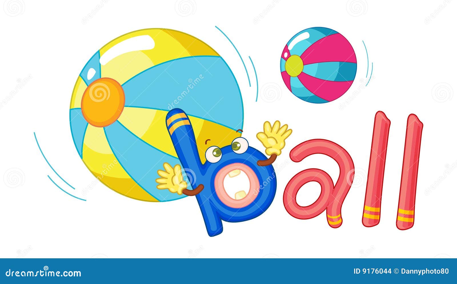 B for ball stock illustration. Illustration of colorful - 9176044