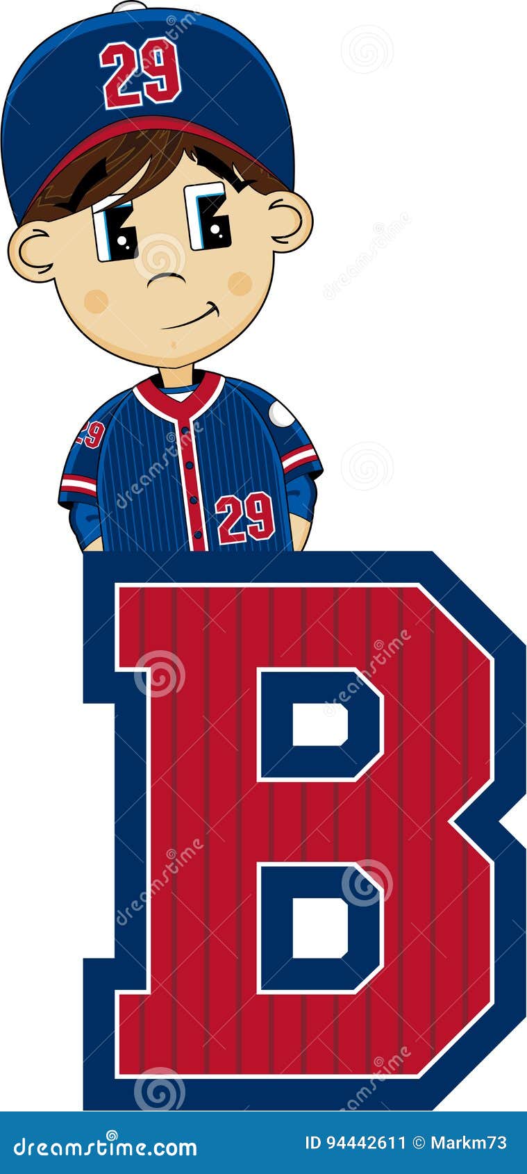 B is for Baseball stock vector. Illustration of sport - 94442611